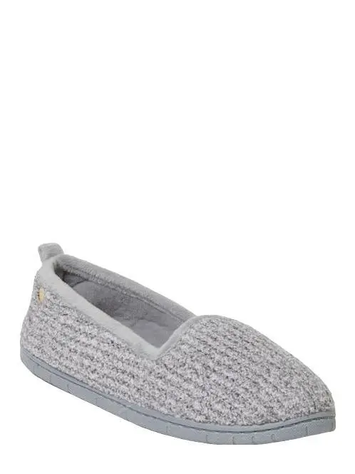 DEARFOAMS Rachel Marled Chenille Slippers - Sleet