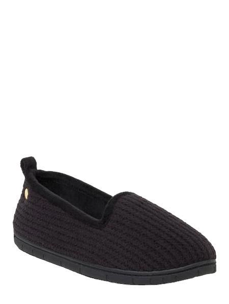 DEARFOAMS Rachel Marled Chenille Slippers - Sleet
