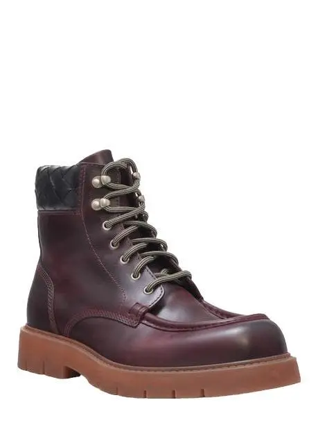 Bottega Veneta Haddock Lug Sole Lace-up Boot - Jam/rubber