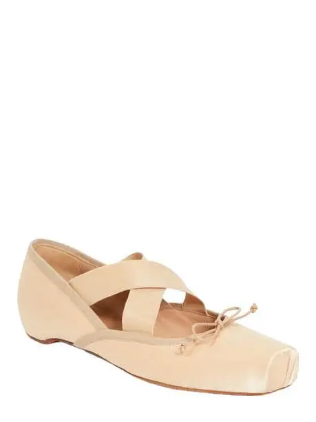 CHRISTIAN LOUBOUTIN Cassiasticina Ballet Flat - Blush/blush