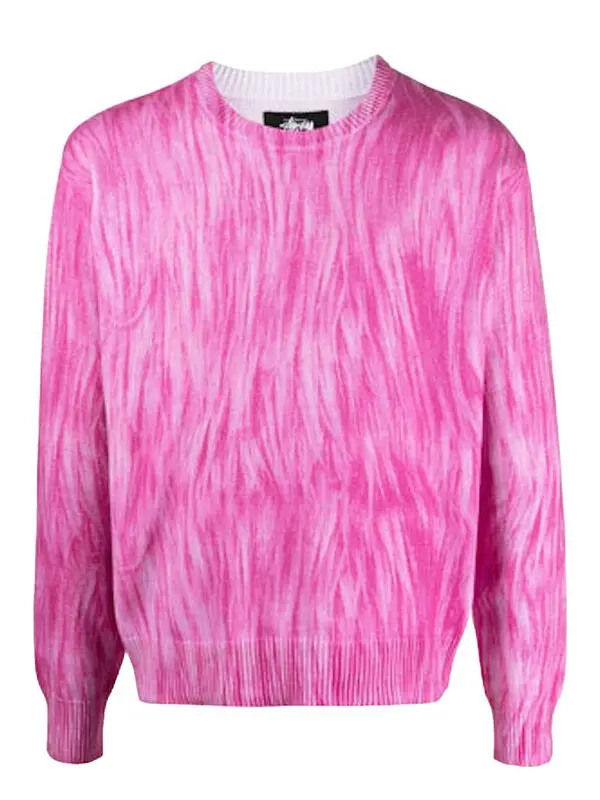 StÜssy Printed Fur Sweater - Pink