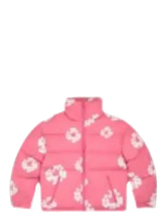 DENIM TEARS Cotton Wreath Puffer Jacket - Pink