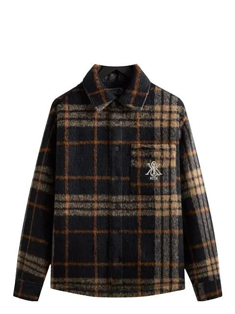 Kith Brushed Plaid Sheridan Shirt Jacket - Nocturnal