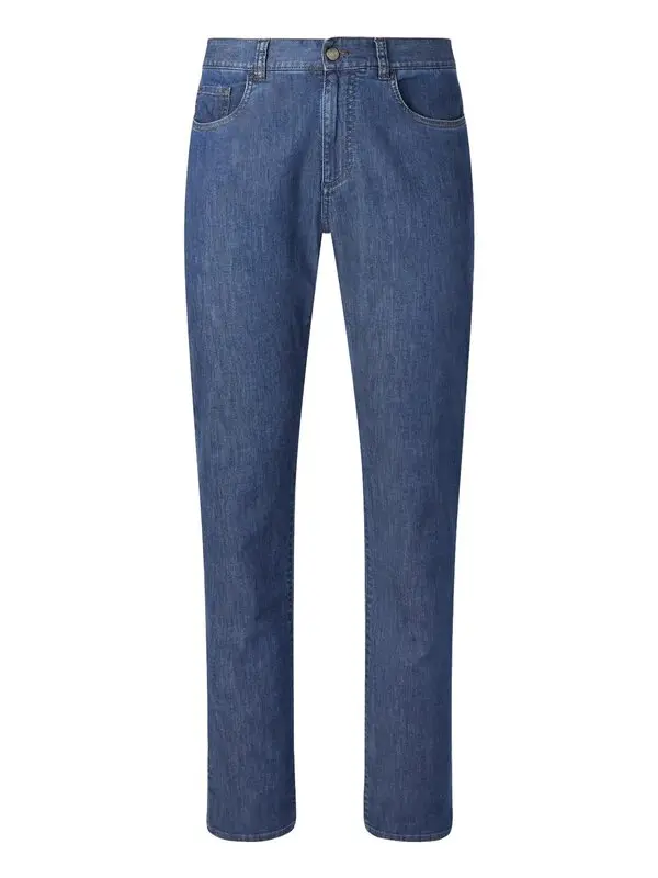 Canali Slim-fit Straight-leg Jeans - Blue