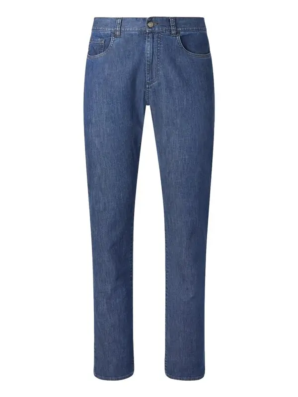Canali Slim-fit Straight-leg Jeans - Blue
