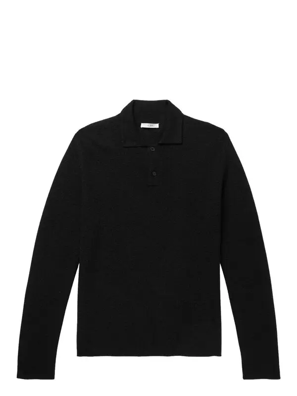 THE ROW Tiger Cashmere Polo Sweater - Black