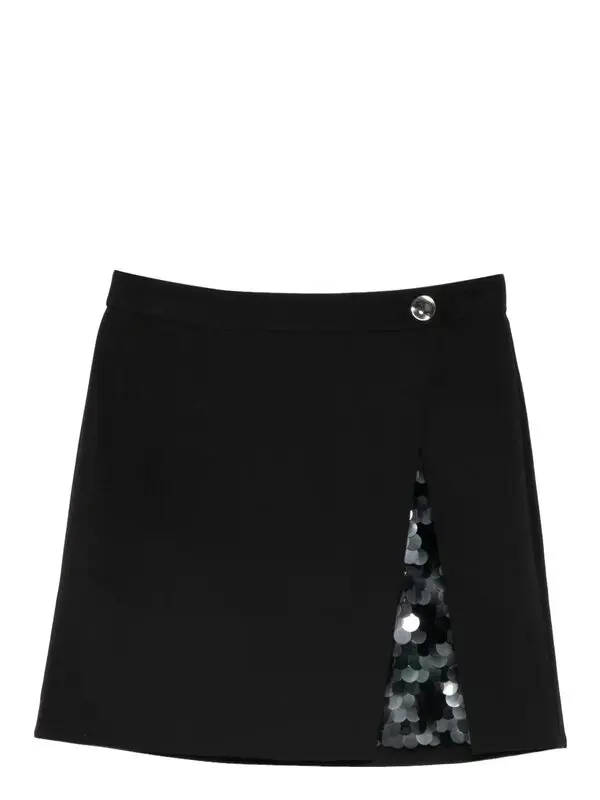 LUISA CERANO Sequin-embellished Mini Skirt - Black