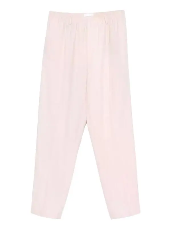 CELLAR DOOR Elasticated-waistband Wool Trousers - Pink