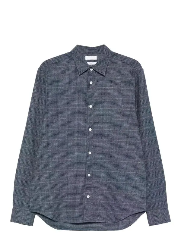 CELLAR DOOR Buttoned Check Shirt - Blue