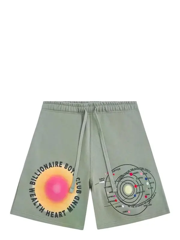 BILLIONAIRE BOYS CLUB Aura Graphic-print Shorts - Green