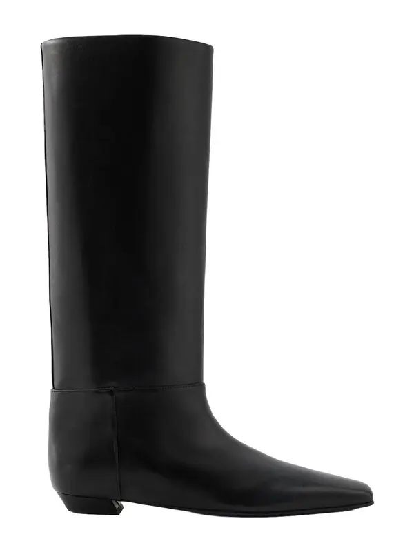 Proenza Schouler Trap Leather Knee Boots - Black