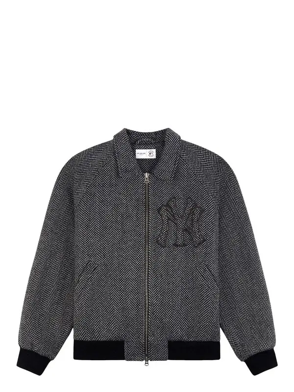 Aimé Leon Dore X New York Yankees Wool Varsity Jacket - Grey