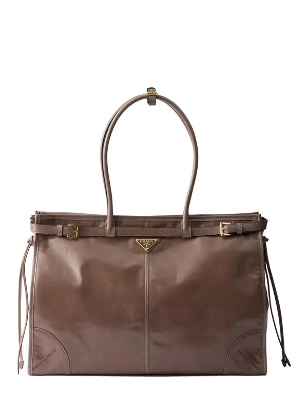 Prada Leather Handbag - Grey