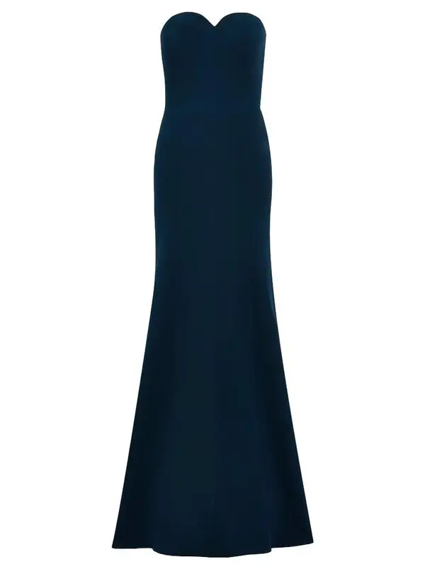 Jenny Packham Lust Strapless Maxi Dress - Blackthorne Blue