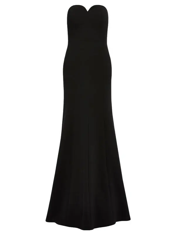 Jenny Packham Lust Strapless Maxi Dress - Liquorice