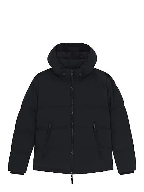 REISS Quilted Zip-through Puffer Jacket - Navy
