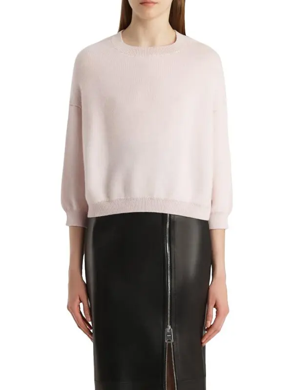 Khaite Sabina Cashmere & Mohair Sweater - Blush