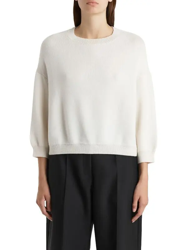 Khaite Sabina Cashmere & Mohair Sweater - Ivory