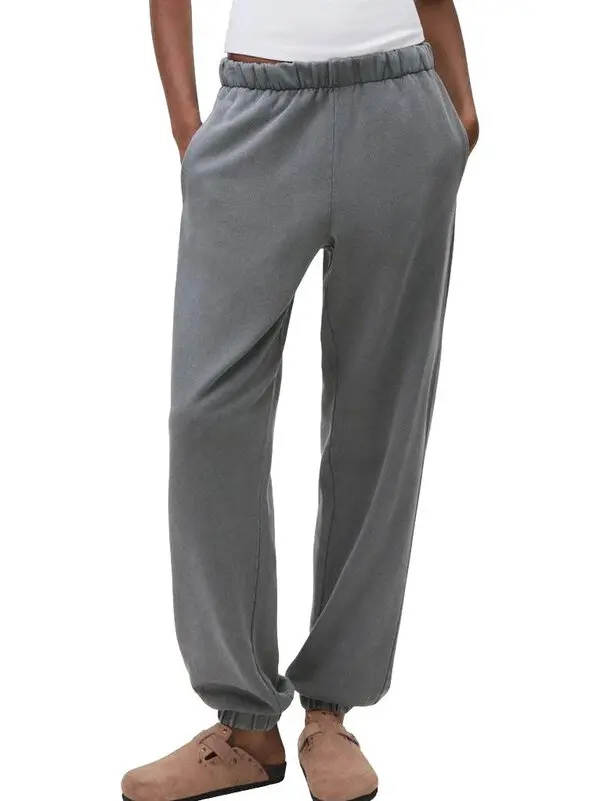 Mango Cotton Joggers - Charcoal