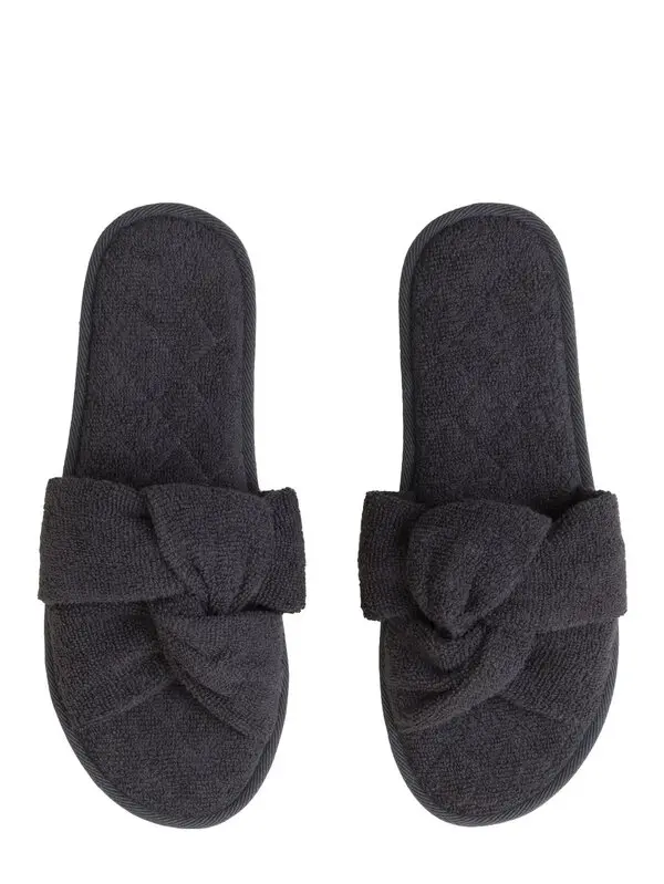 Barefoot Dreams Cozy Terry Slipper - Carbon