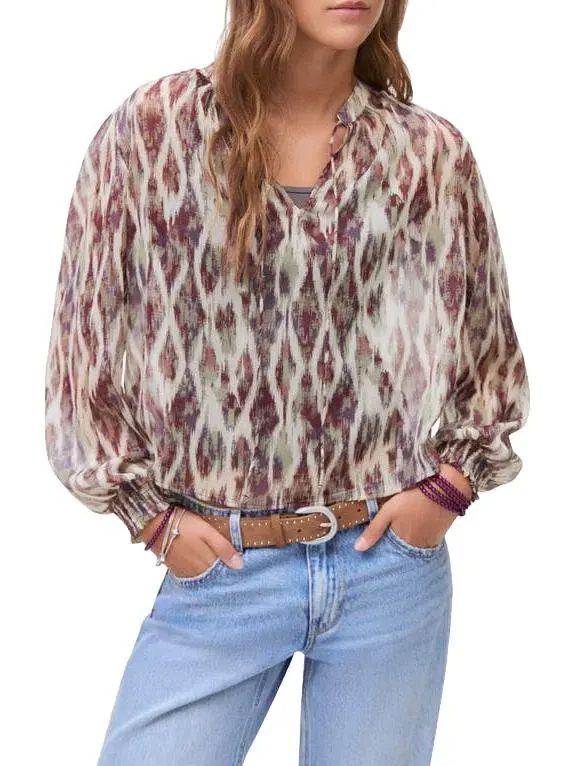 Mango Printed Blouse - Ecru