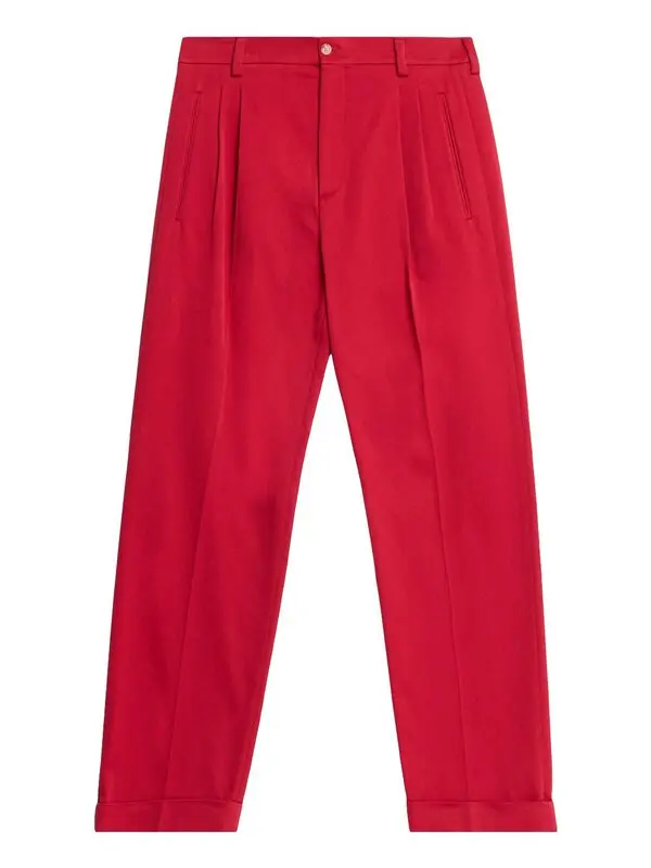 Valentino Garavani Double-pleated Cuffed Pants - Raspberry