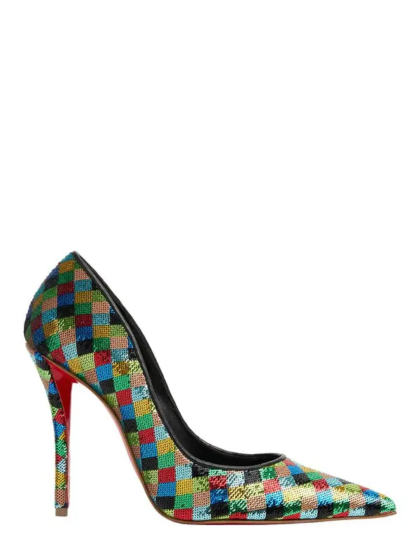 CHRISTIAN LOUBOUTIN 100mm Miss Z Sequined Harlequin Pumps - Multi