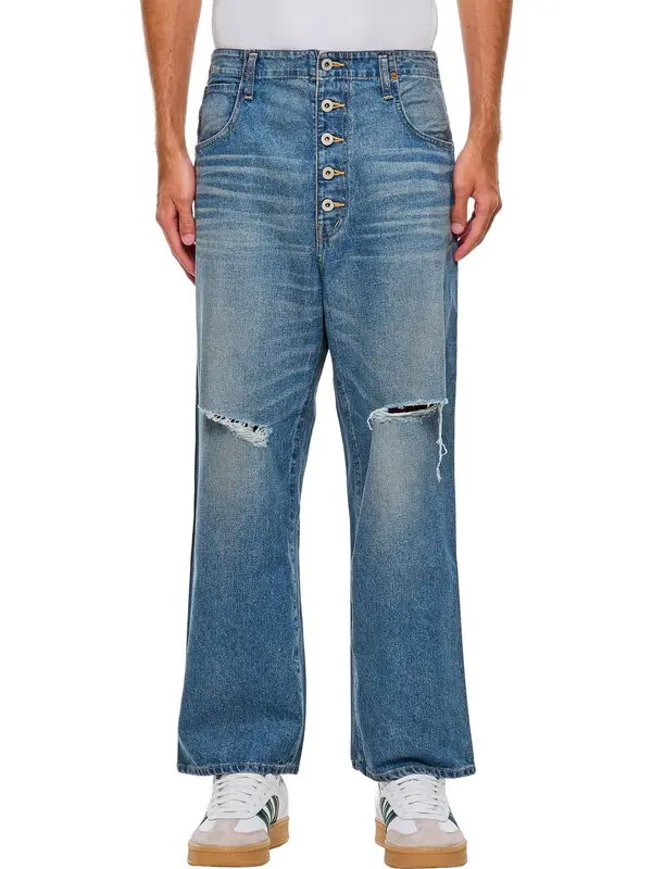 Junya Watanabe Distressed Jeans - Blue