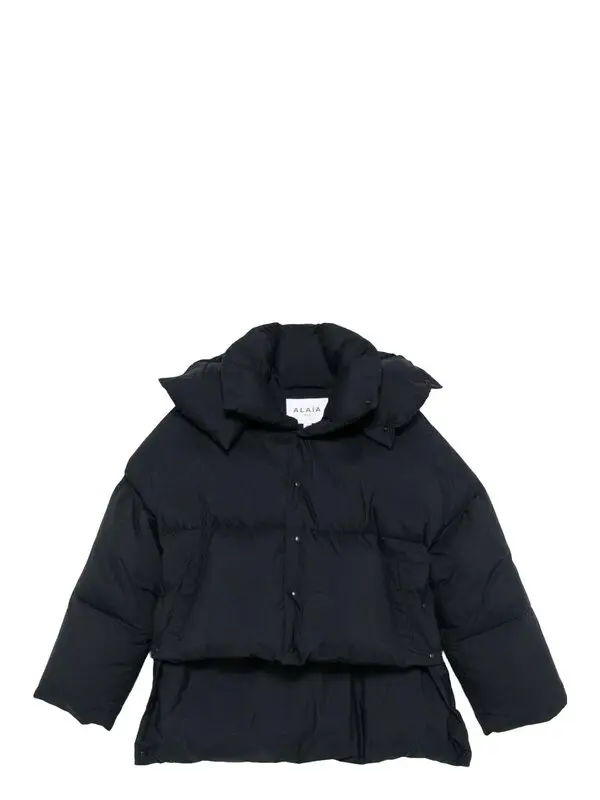 Alaïa Nylon Short Padded Jacket - Black