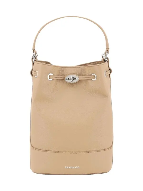 ZANELLATO Monda' Daily Small Leather Bucket Bag - Brown