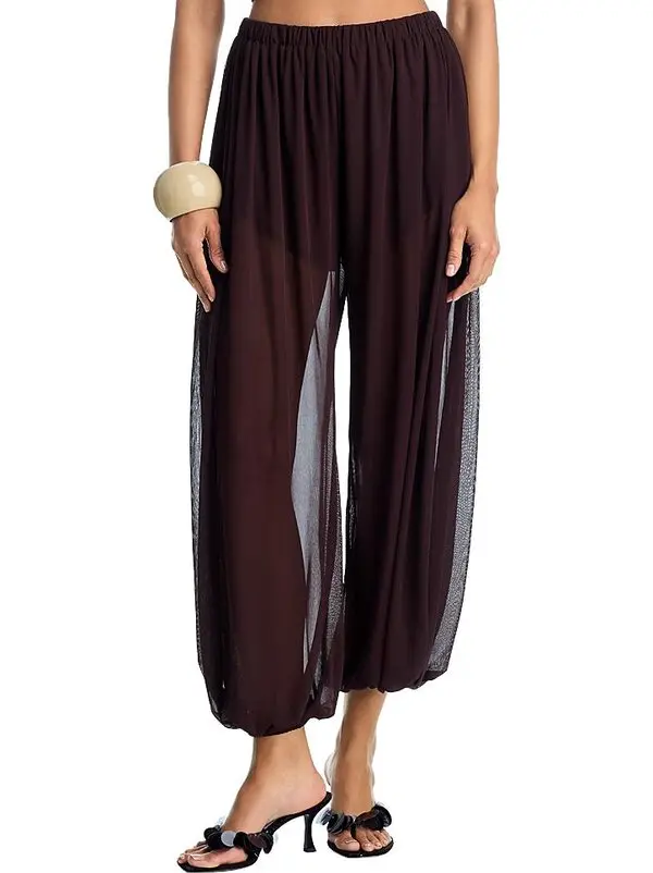 Aqua Balloon Pull-on Pants - Brown