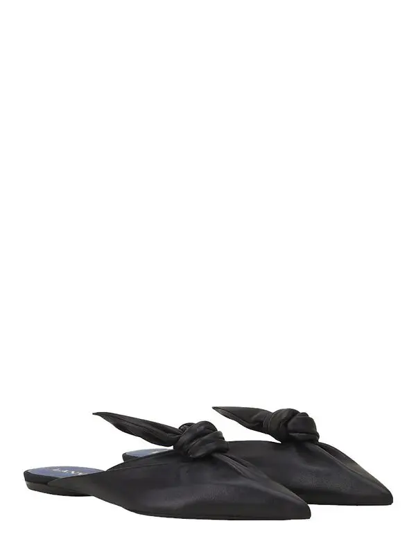 LANVIN Midnight Step Leather Mules - Black