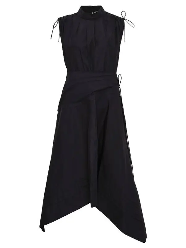 3.1 Phillip Lim Ruched Handkerchief Hem Dress - Midnight
