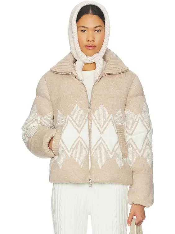 Varley Belinda Knit Puffer - Light Taupe