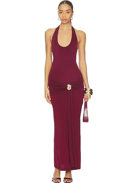 ROAME. Julietta Halter Dress - Sangria
