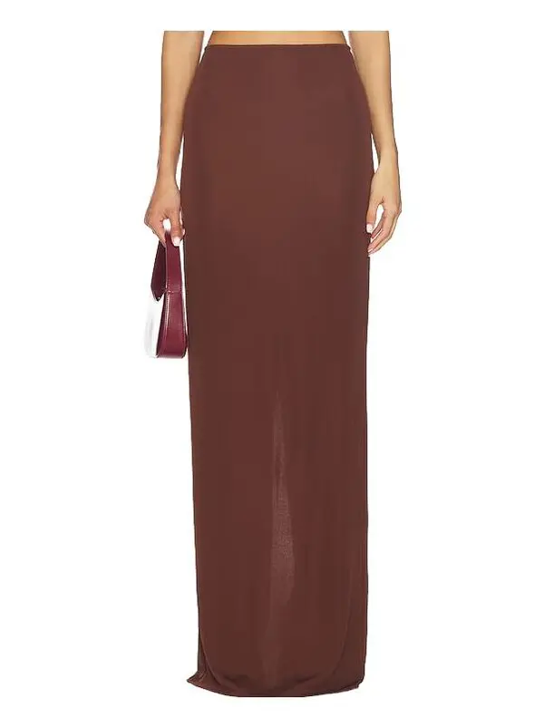 THE NEW ARRIVALS ILKYAZ OZEL Zada Jersey Skirt - Myrrhe Myst?re