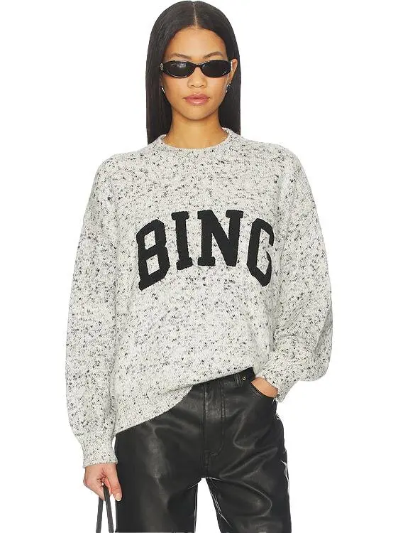 ANINE BING Sydney Crew Sweater - Marled White