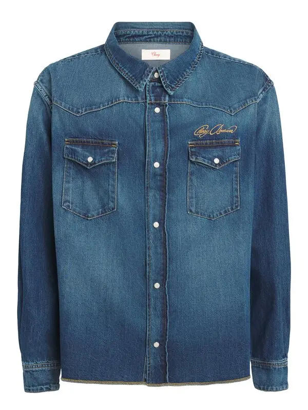 CHERRY LOS ANGELES Western Denim Shirt - Navy