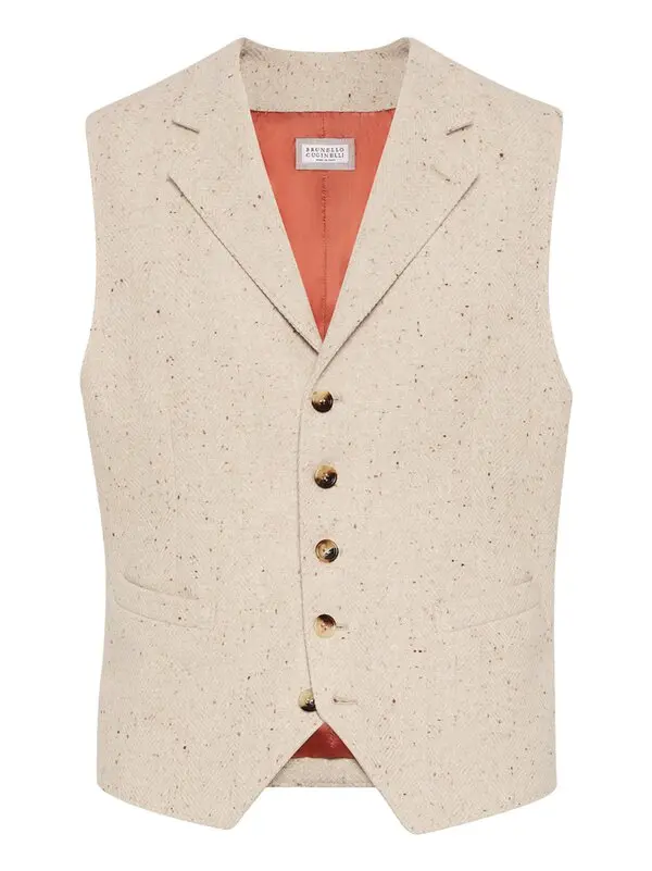 Brunello Cucinelli Wool-cashmere Waistcoat - Beige