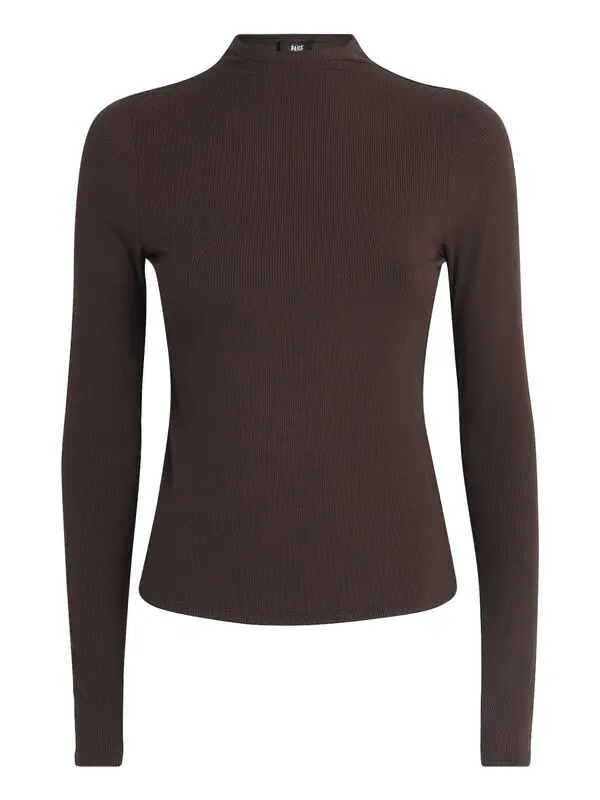 Paige Henrietta High-neck Top - Brown