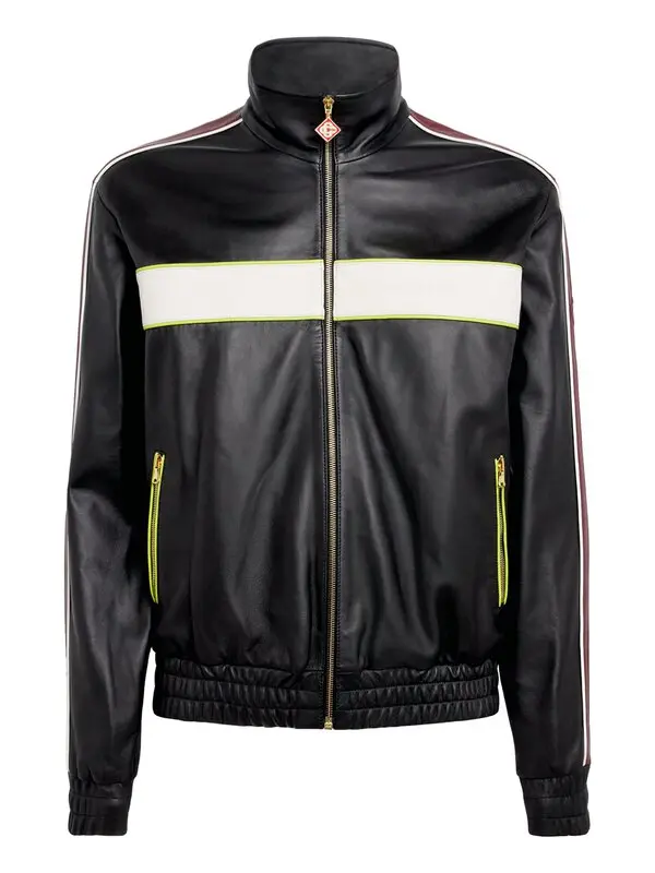 Casablanca Track Nappa Lambskin Jacket - Black