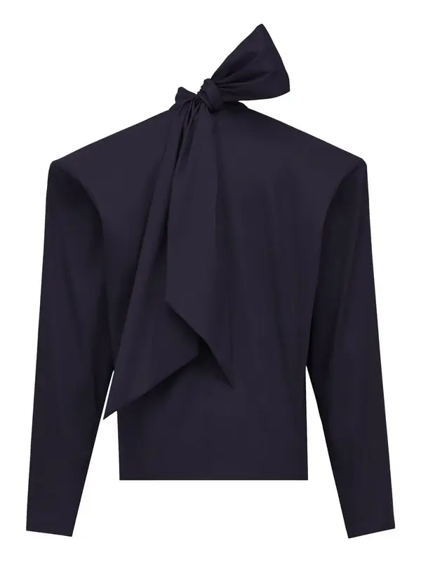 Saint Laurent Silk-blend Organza Blouse - Blue