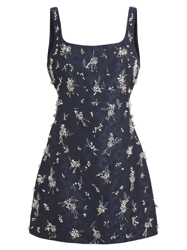 Simkhai Embellished Viva Mini Dress - Navy