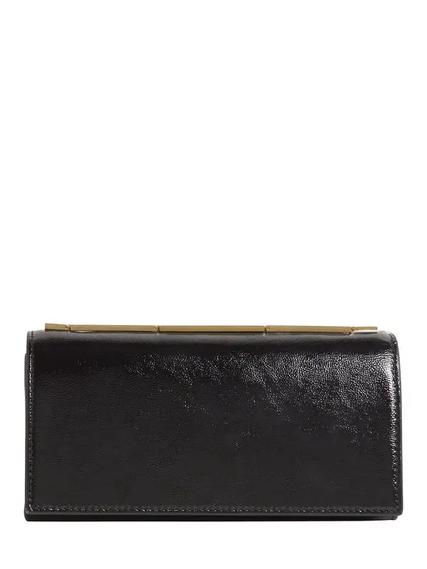 Veronica Beard Patent Leather Barre Clutch - Black
