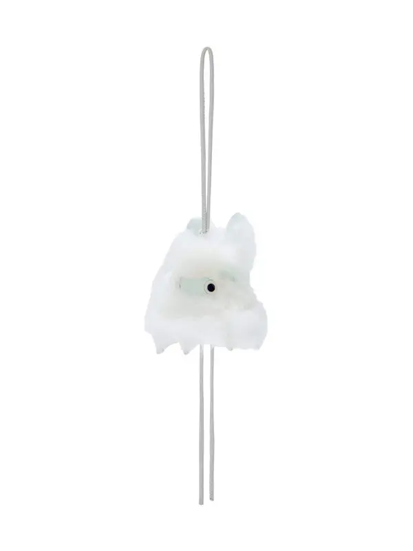 Loewe Shearling Snow Bunny Puzz Bag Charm - White