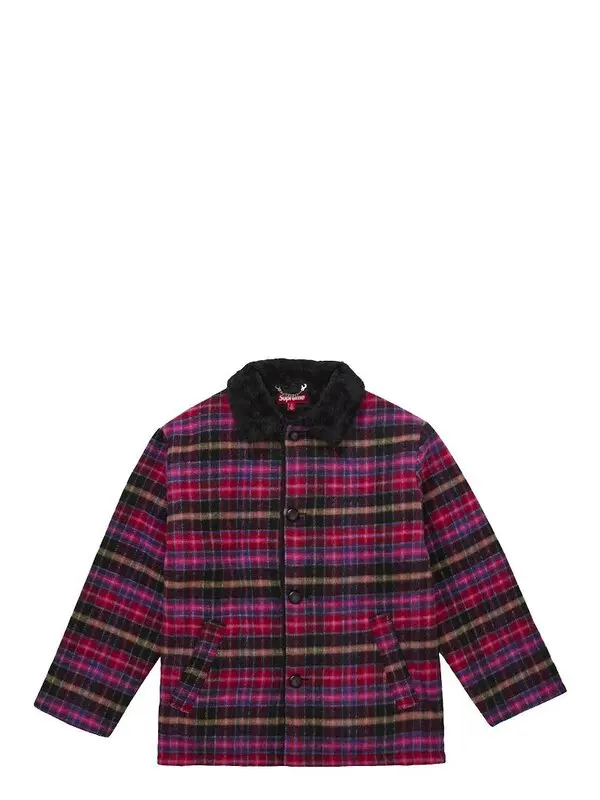 Supreme Plaid Car Coat - Pink