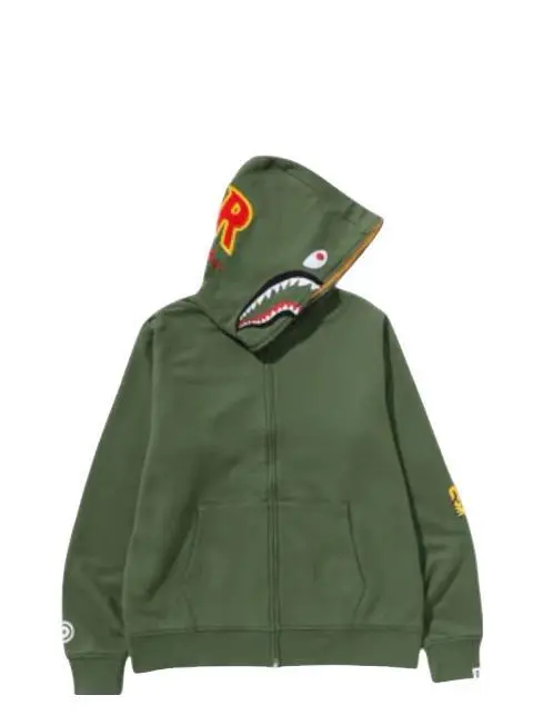 BAPE 2nd Shark Full Zip Hoodie - Green