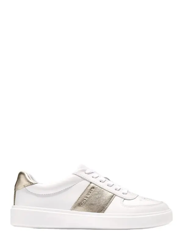 Cole Haan Grand Crosscourt Della Sneakers - White-soft Gold