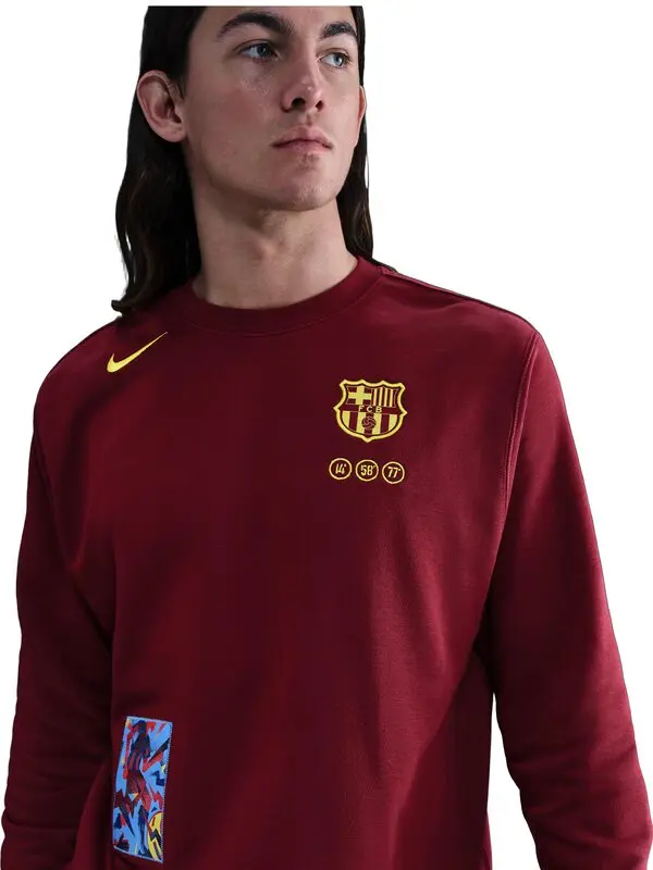Nike Fc Barcelona Club Fourth Soccer Crew-neck - Red