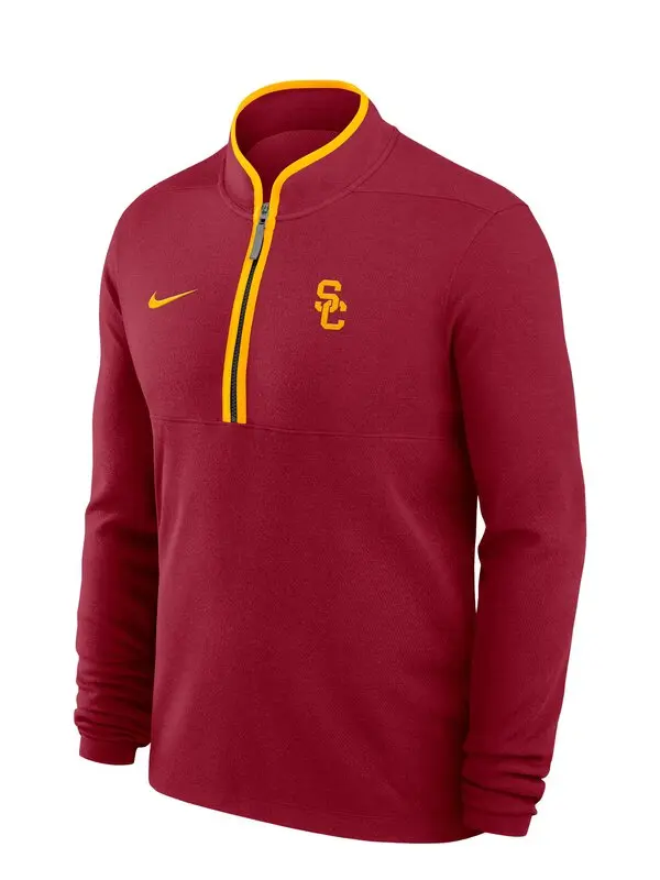 Nike Usc Victory Dri-fit College 1/2-zip Long-sleeve Top - Red
